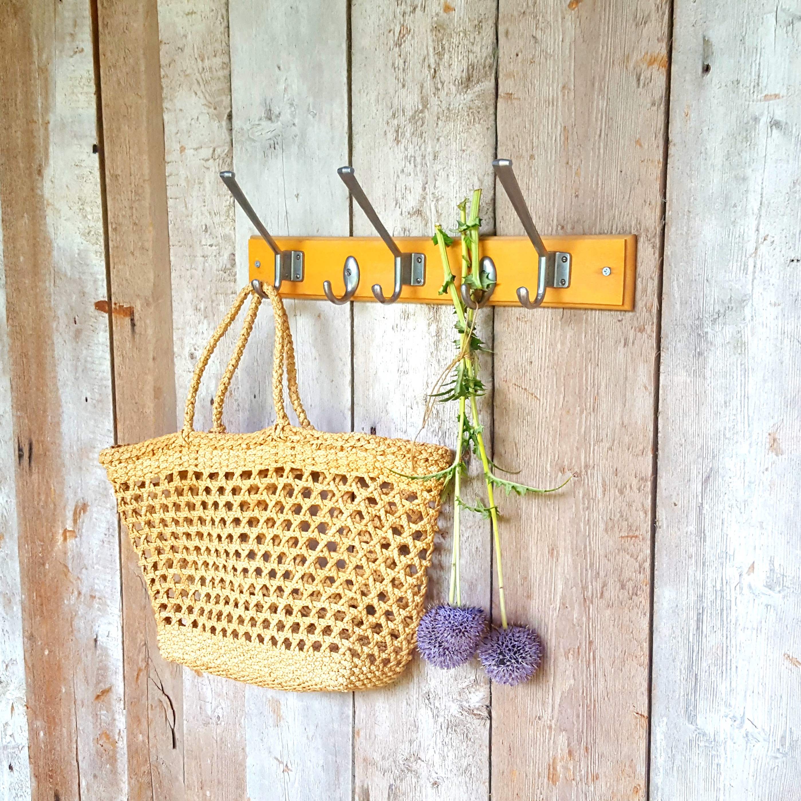 Hängare - 5-Krokar - Trä & Aluminium - Vintage - Retrolivet