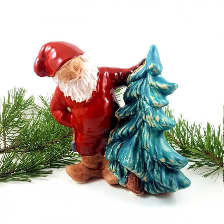 Tomte Med Gran Jul Jie Gantofta Ewa Jarenskog Retrolivet