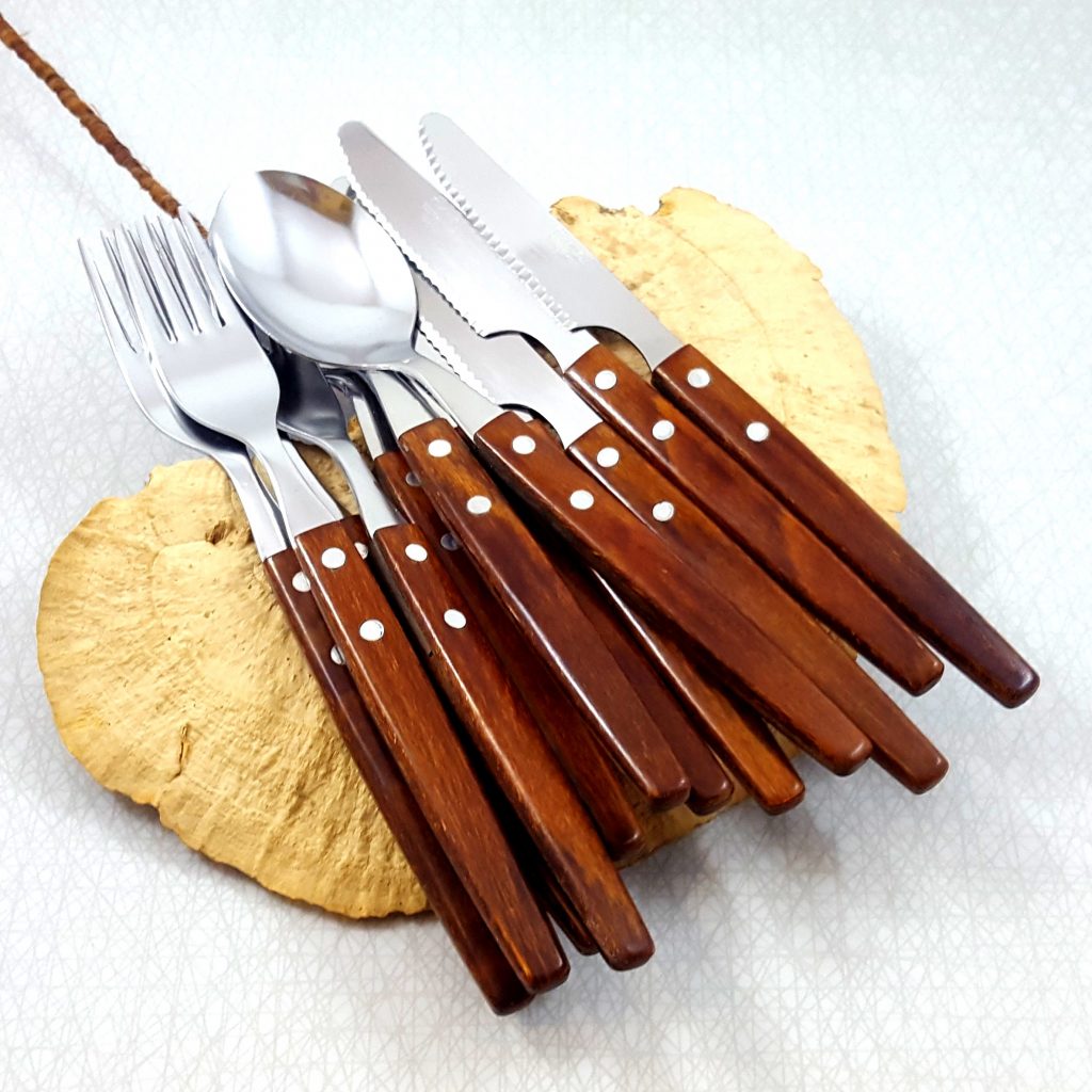 Bestick - Annika - Teak & Nitar - Retro - Retrolivet