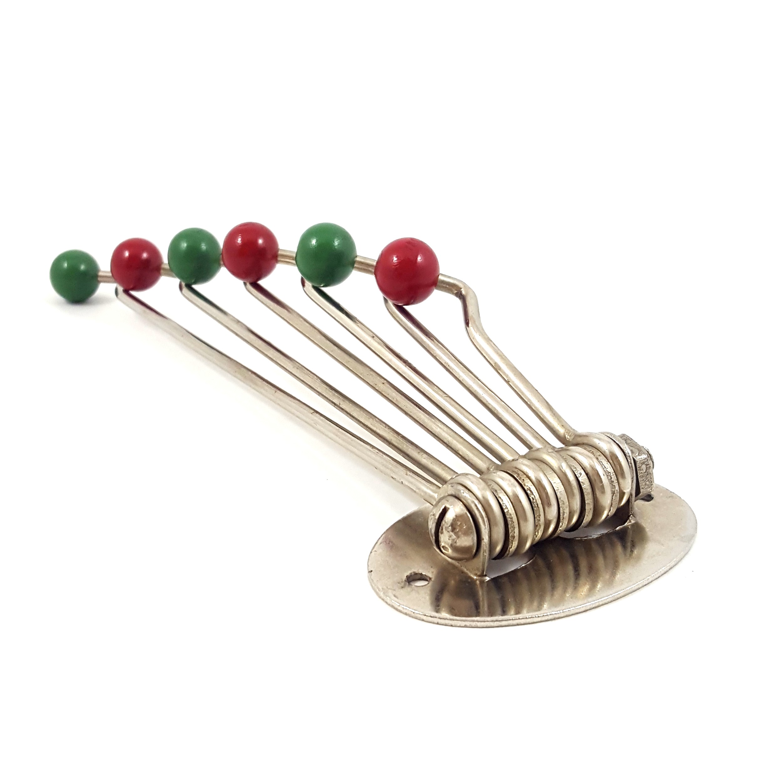 Hängare - 6-Krokar - Metall & Träkulor - Retro - Retrolivet