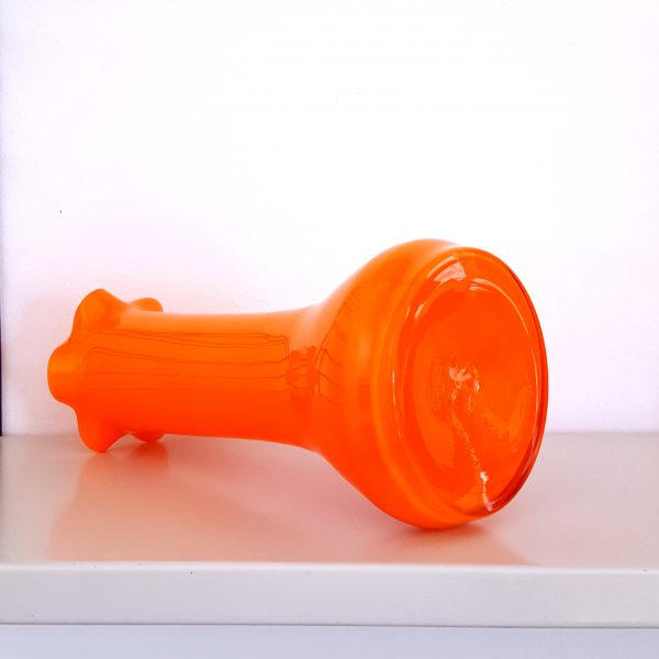 Vas - Orange Glas - Puntelmärke - Sekelskiftet - Retrolivet