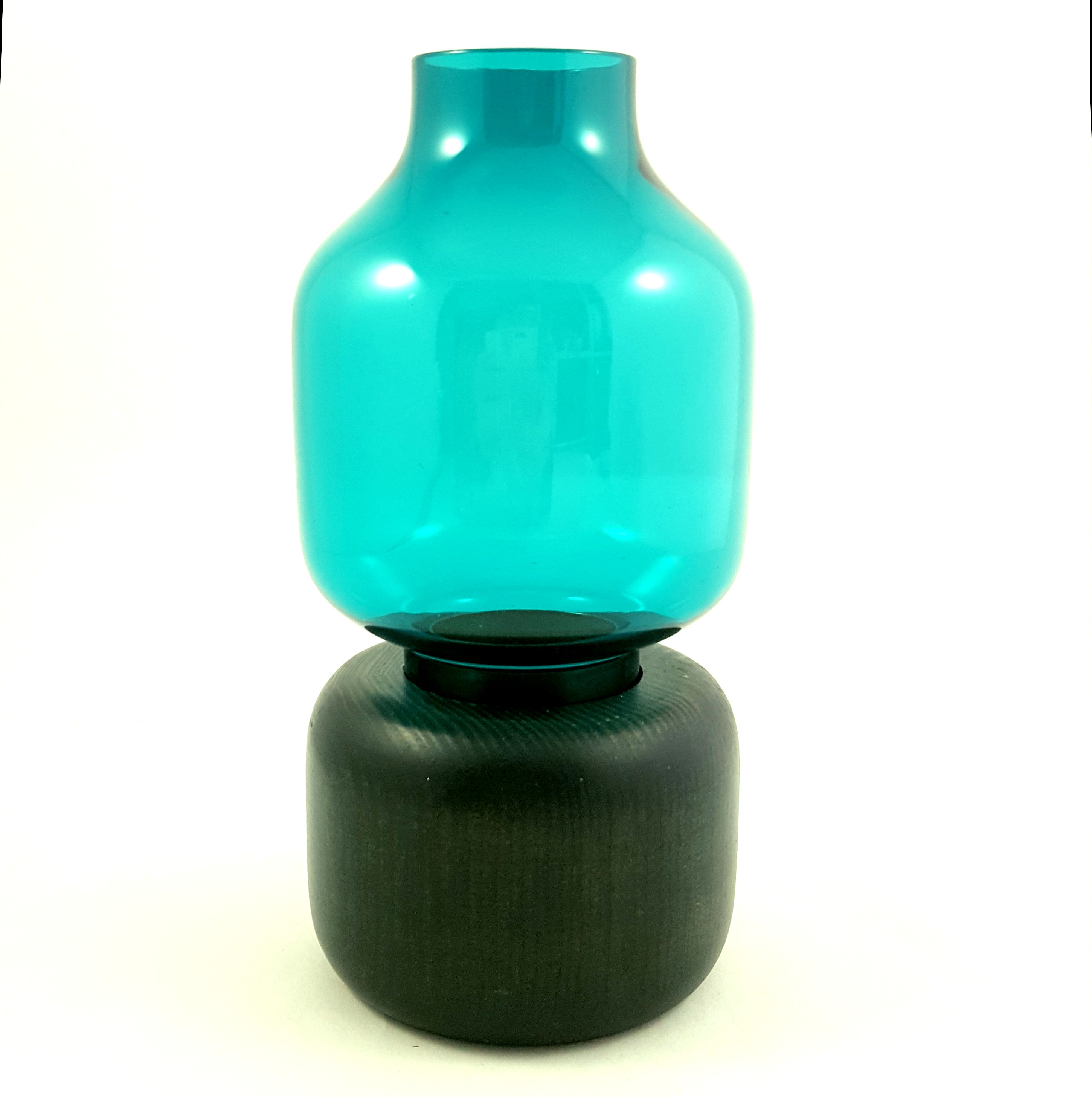 Ljuslykta - Turkos - Glas & Furu - Karl Holmberg Götene - Retrolivet