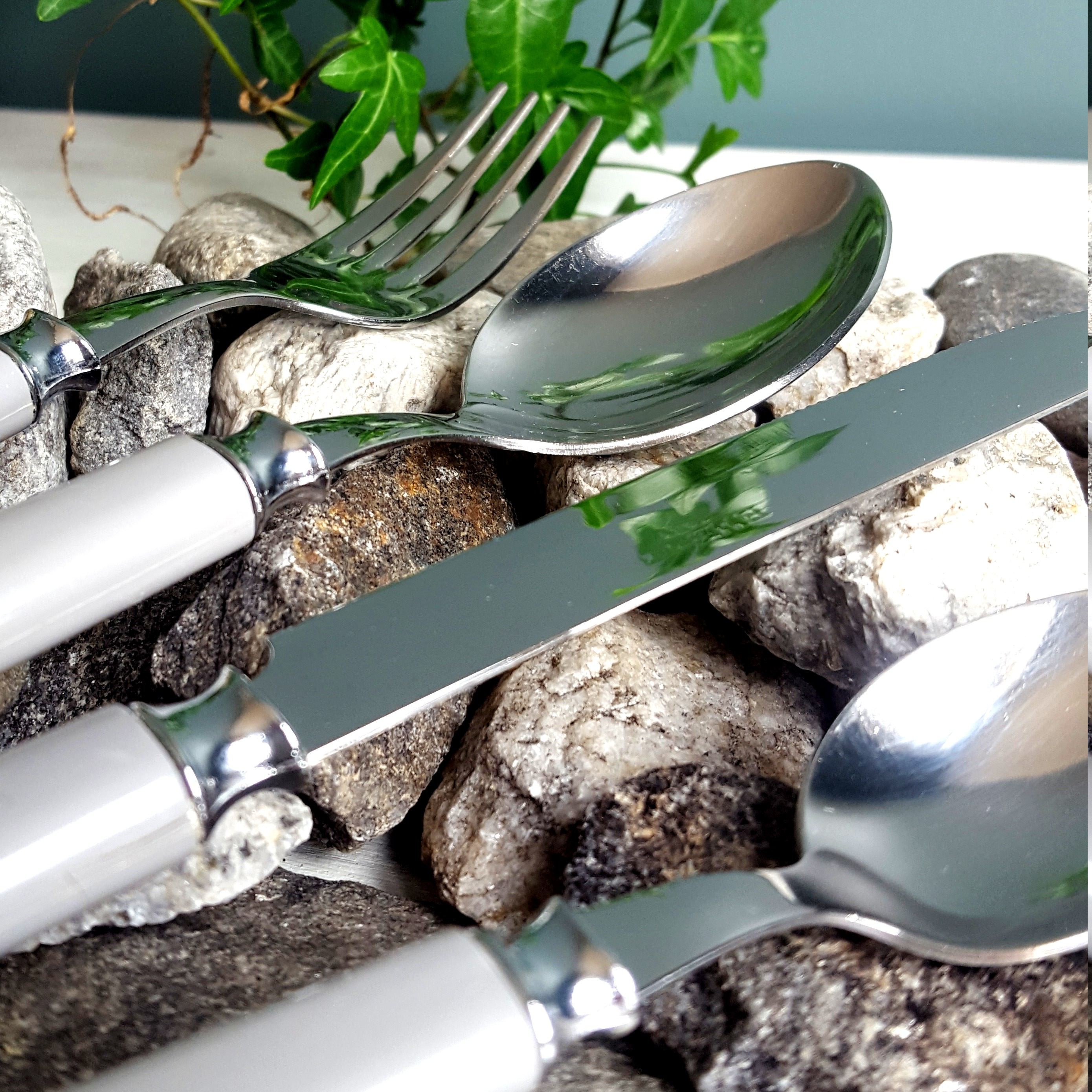 Bestick - 16-Del - Grå - EMA - Inox Italy - Retrolivet